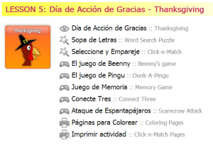 Thanksgiving is here! free Spanish activities! – onlinefreespanish