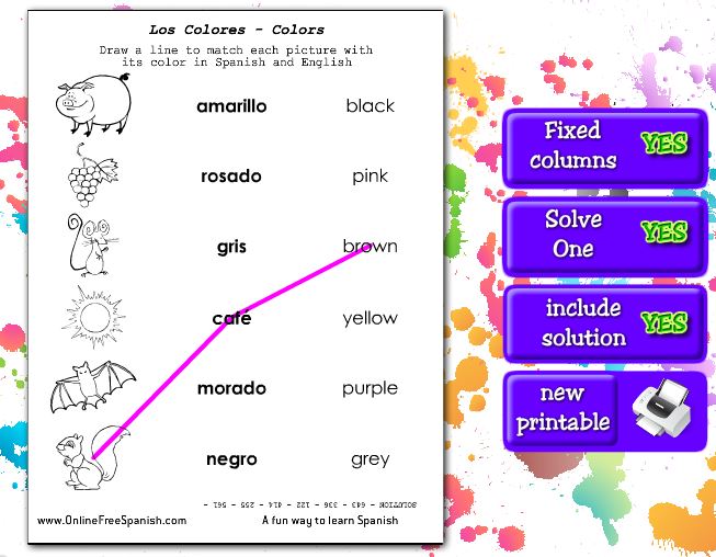 Los colores – colors lesson! – onlinefreespanish