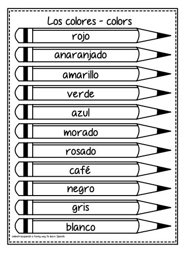 Los colores – colors lesson! – onlinefreespanish