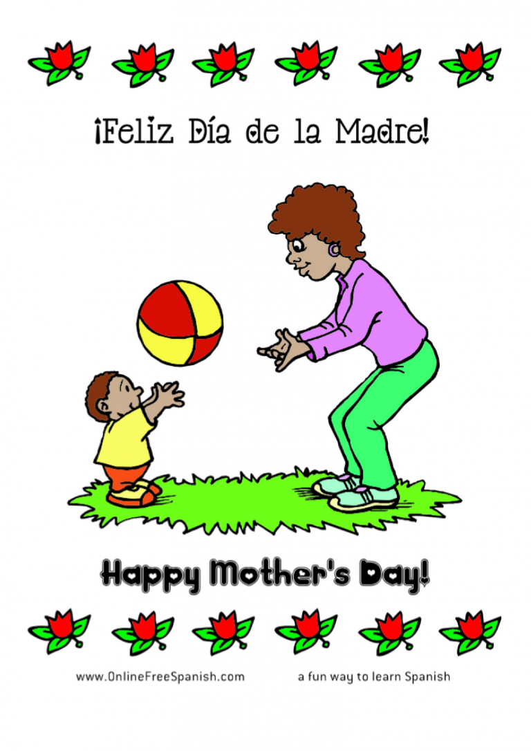 Feliz día de la madre – Happy Mother’s Day – onlinefreespanish
