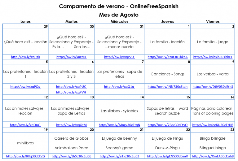 Spanish Summer Camp! 2019 – Campamento de Verano! Aprende Español ...