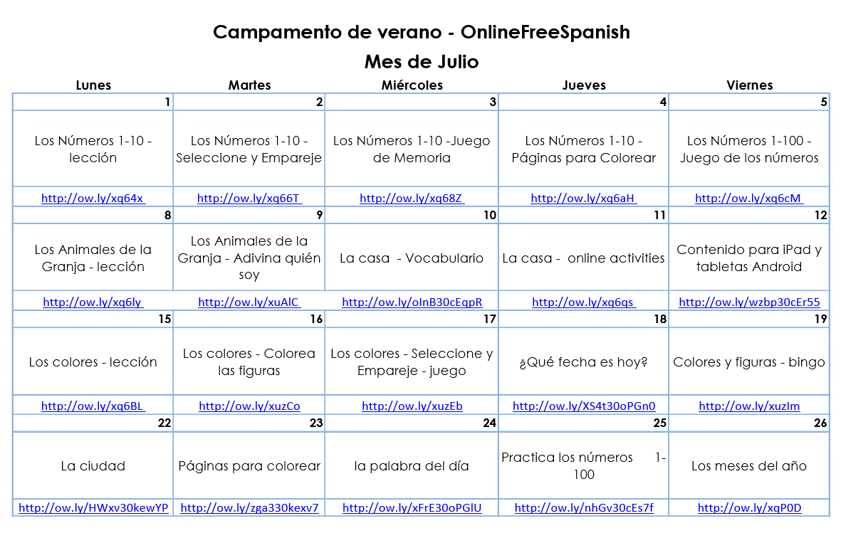 Spanish Summer Camp! 2019 – Campamento de Verano! Aprende Español ...